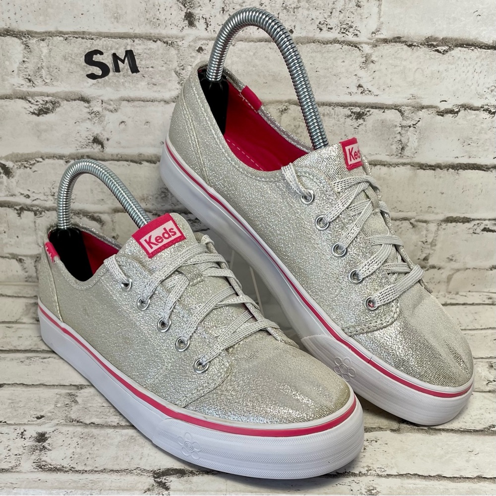 Keds Double Dutch Fashion Sneakers In Silver Glitter - Gem